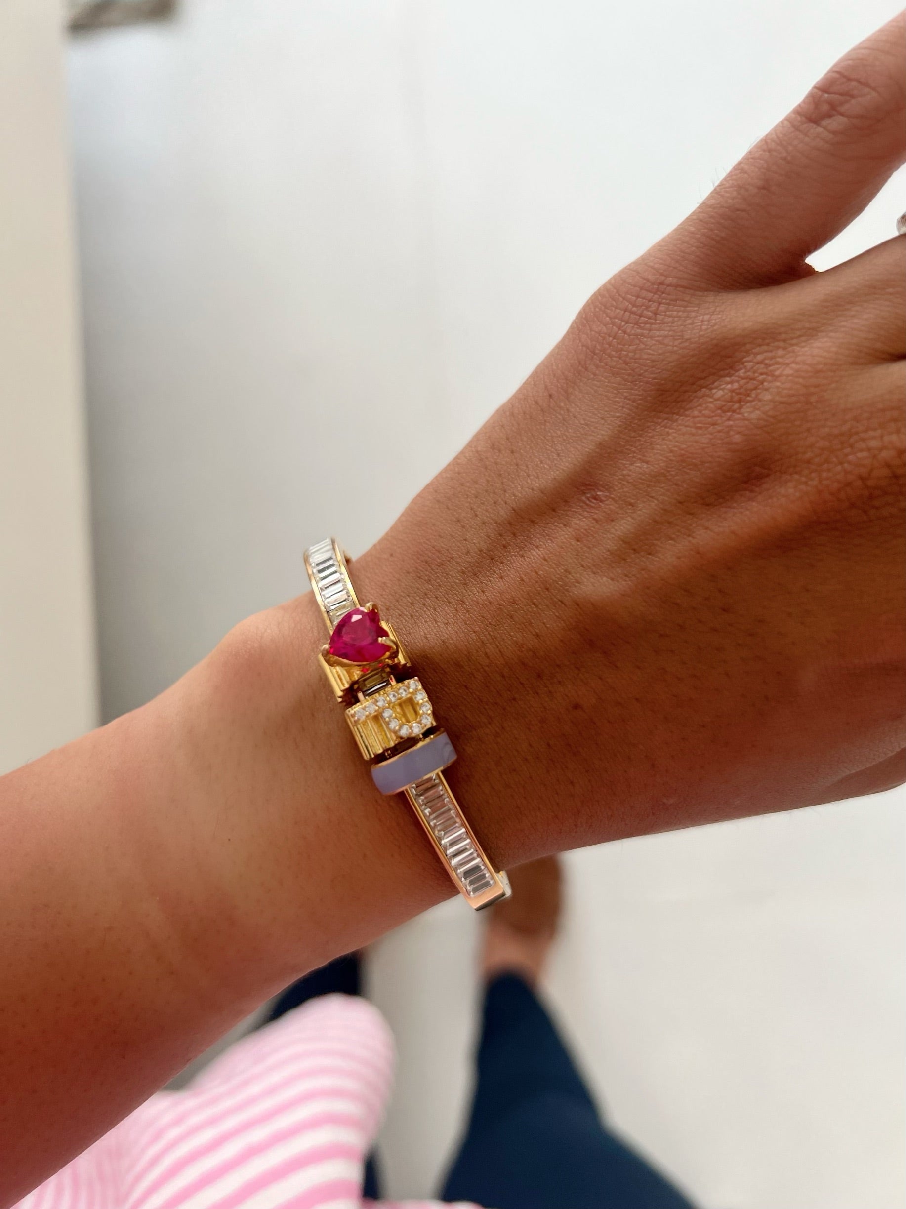 Memories Iniziale Heart Lavender Charm Bracelet – PRERTO E-COMMERCE PRIVATE LIMITED