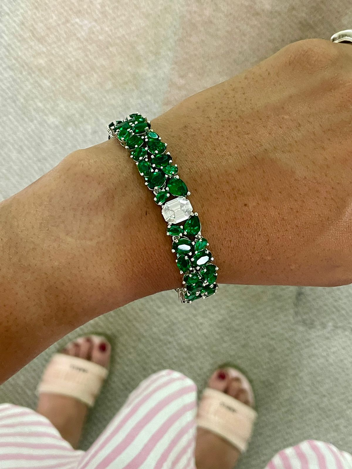 Arabella Emerald Diamond Statement Bracelet – PRERTO E-COMMERCE PRIVATE ...
