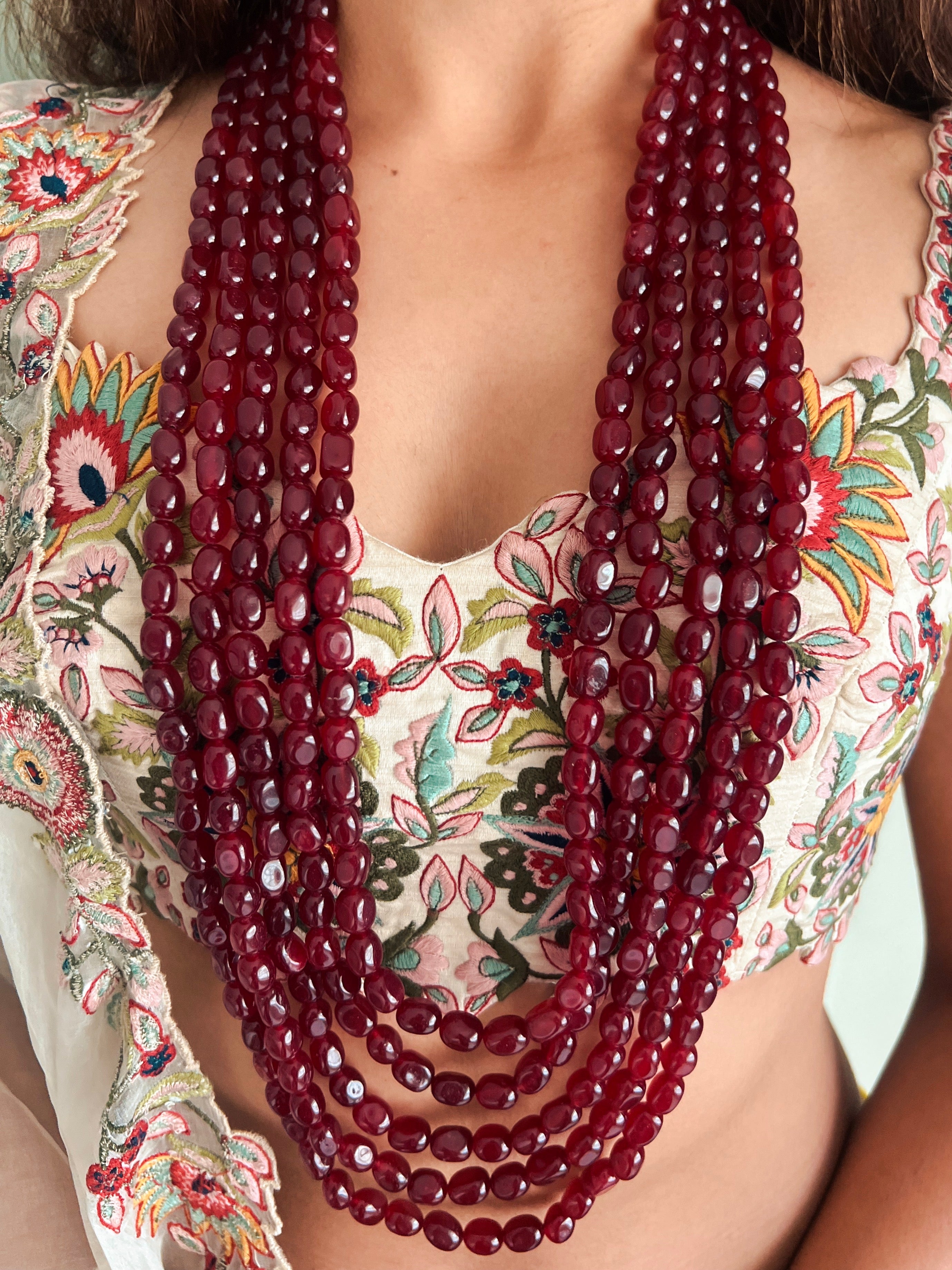 5 Layered Ruby Necklace PRERTO E COMMERCE PRIVATE LIMITED 5-layered-ruby-necklace-prerto-e-commerce-private-limited