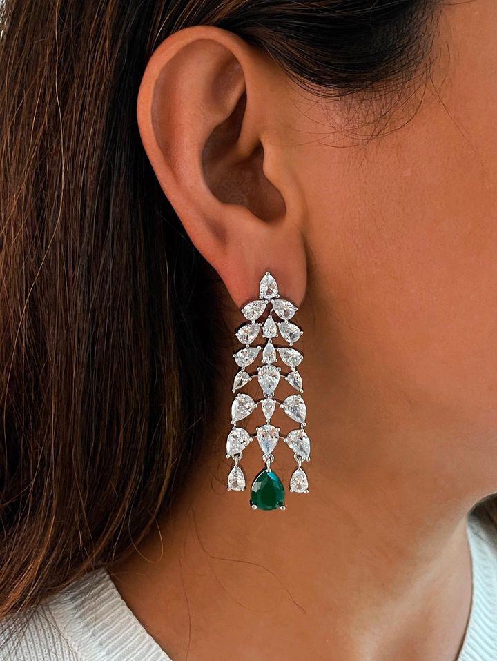 3 Layer Dimonte Emerald Tear Drop Necklace Set – PRERTO E-COMMERCE ...