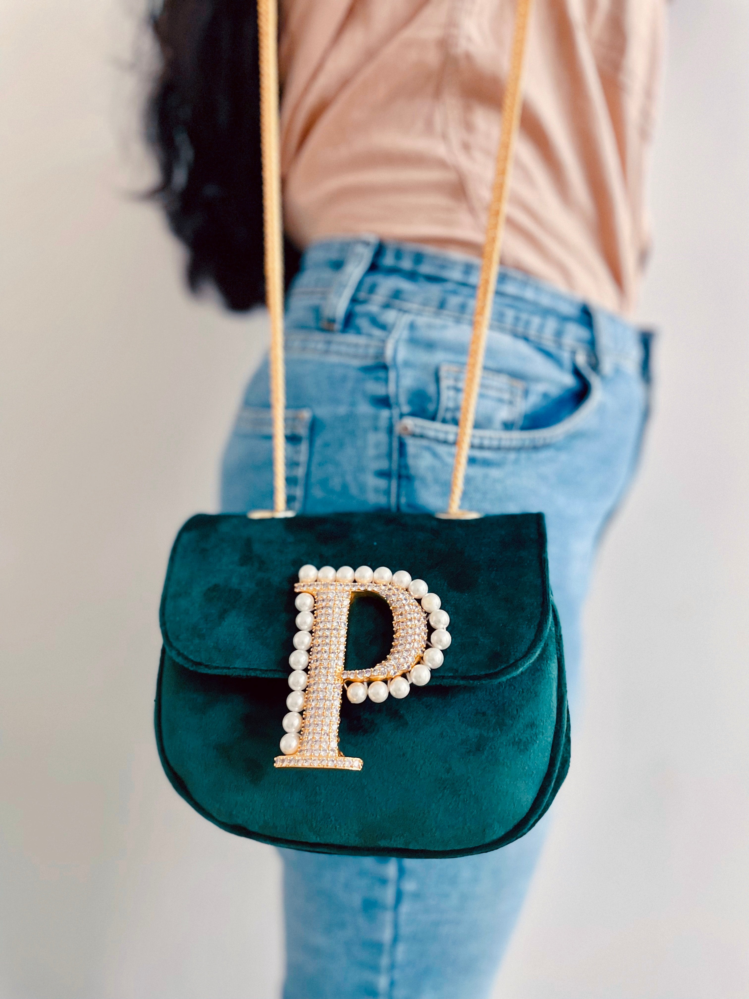 Alphabeto Velvet Dream Bag Green – PRERTO E-COMMERCE PRIVATE LIMITED